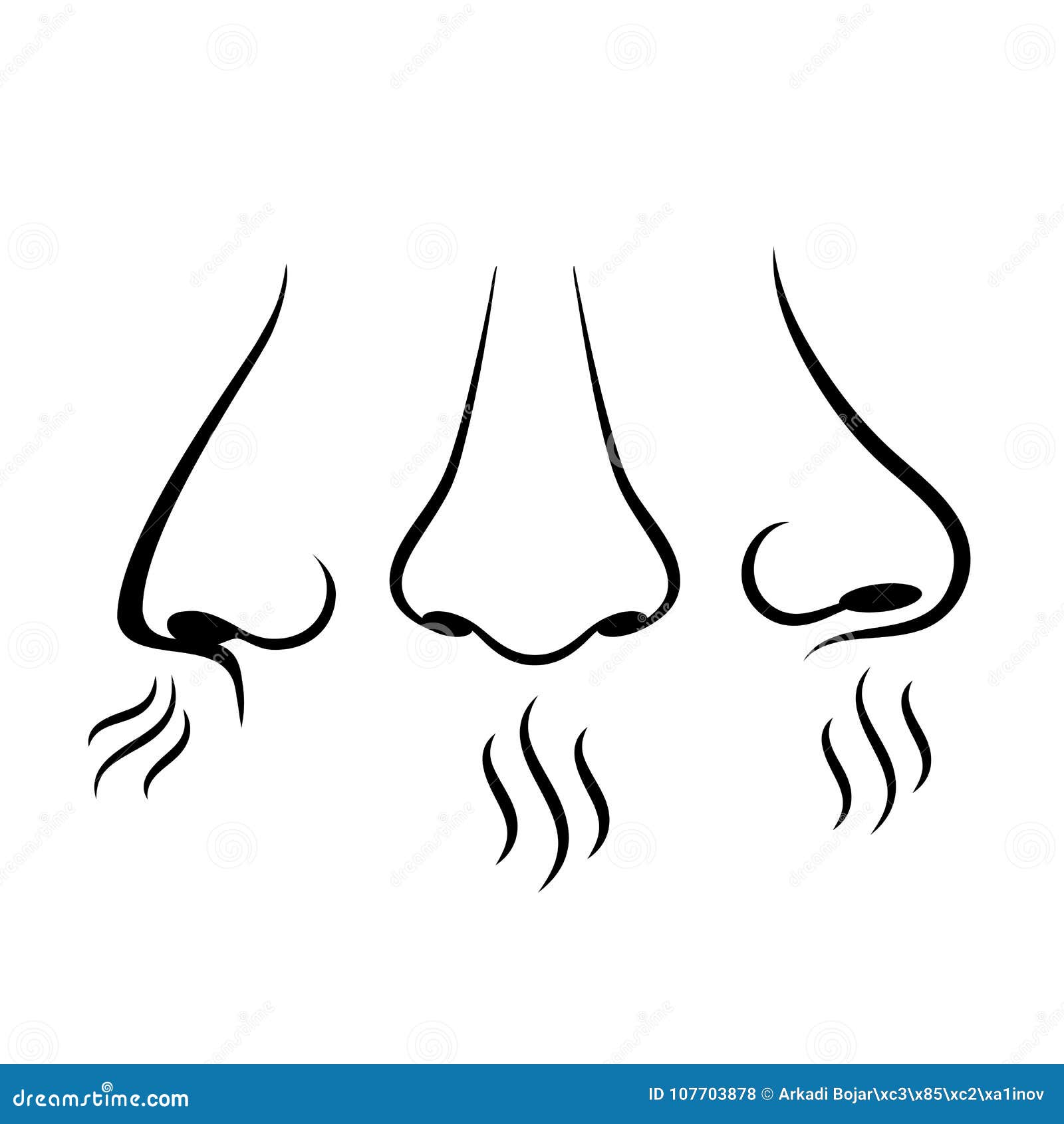 Neus Die Vectorpictogram Ademen Vector Illustratie - Illustration of ...