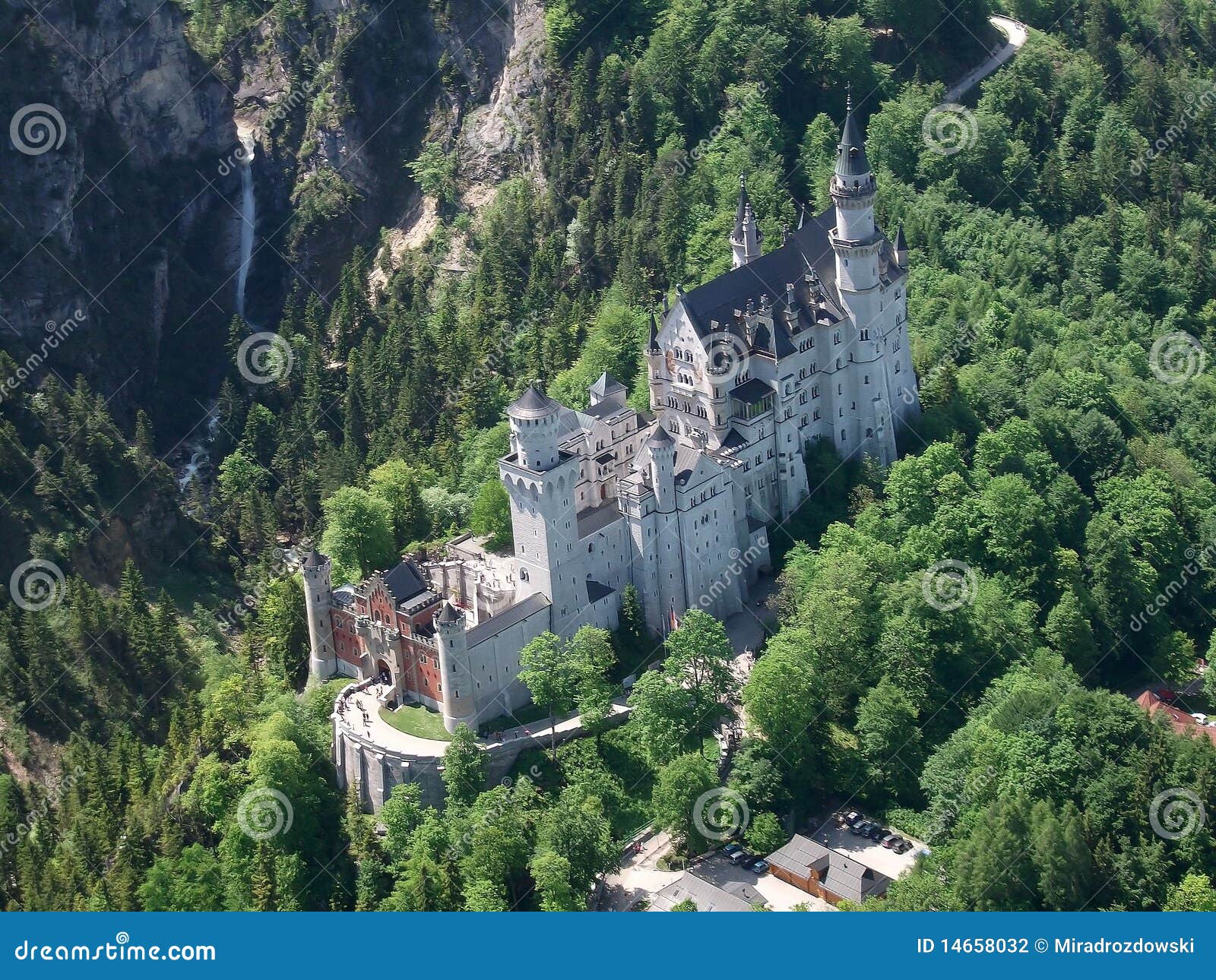Neuschwanstein. Birds-eye View Stock Photo - Image: 14658032