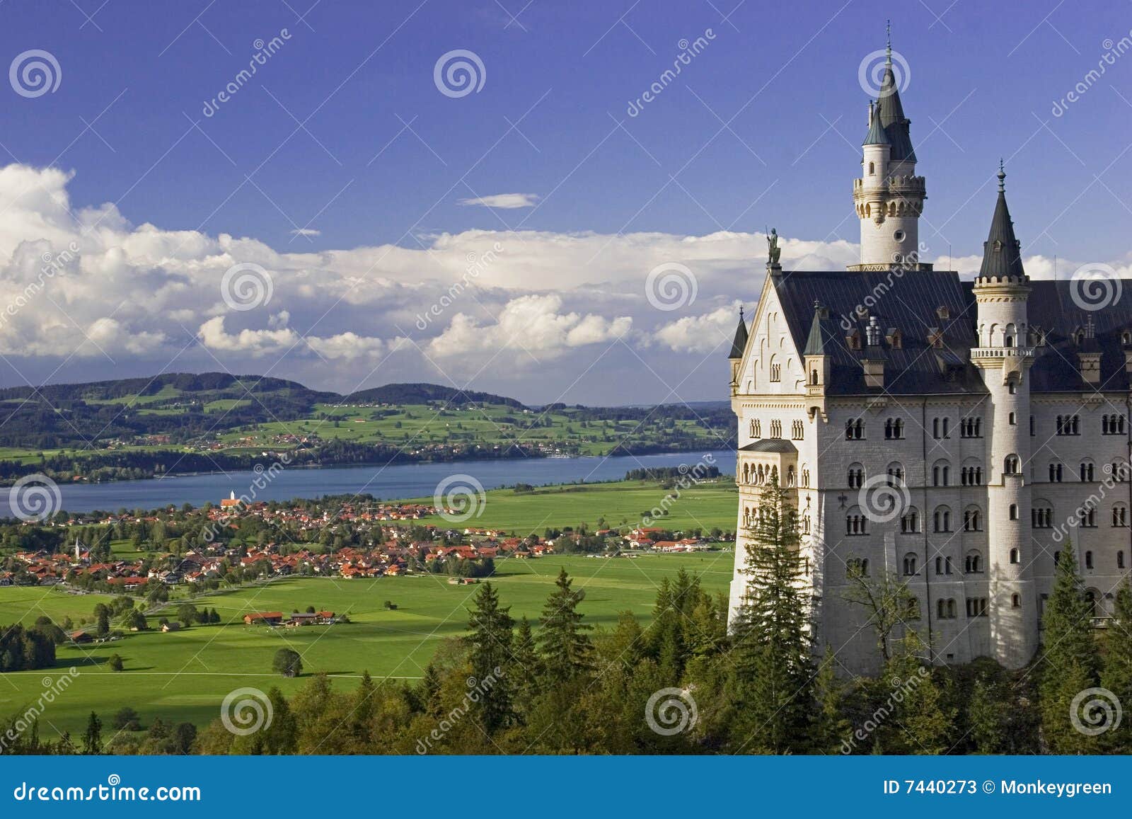 Neuschwanstein Castle Side View Stock Images by Megapixl