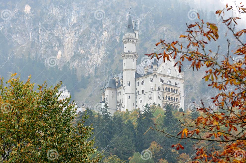Neuschwanstein castle stock image. Image of branches - 46694467