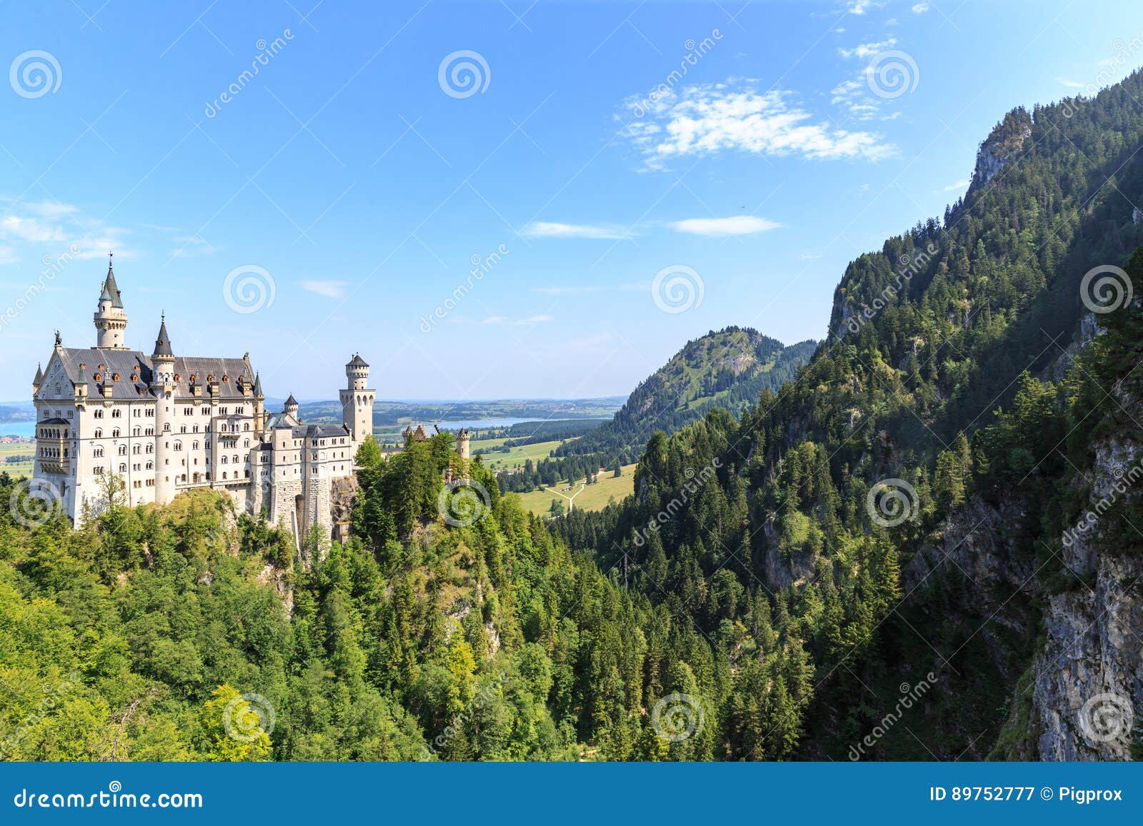 Neuschwanstein Castle in Bavarian Alps Stock Image - Image of place ...