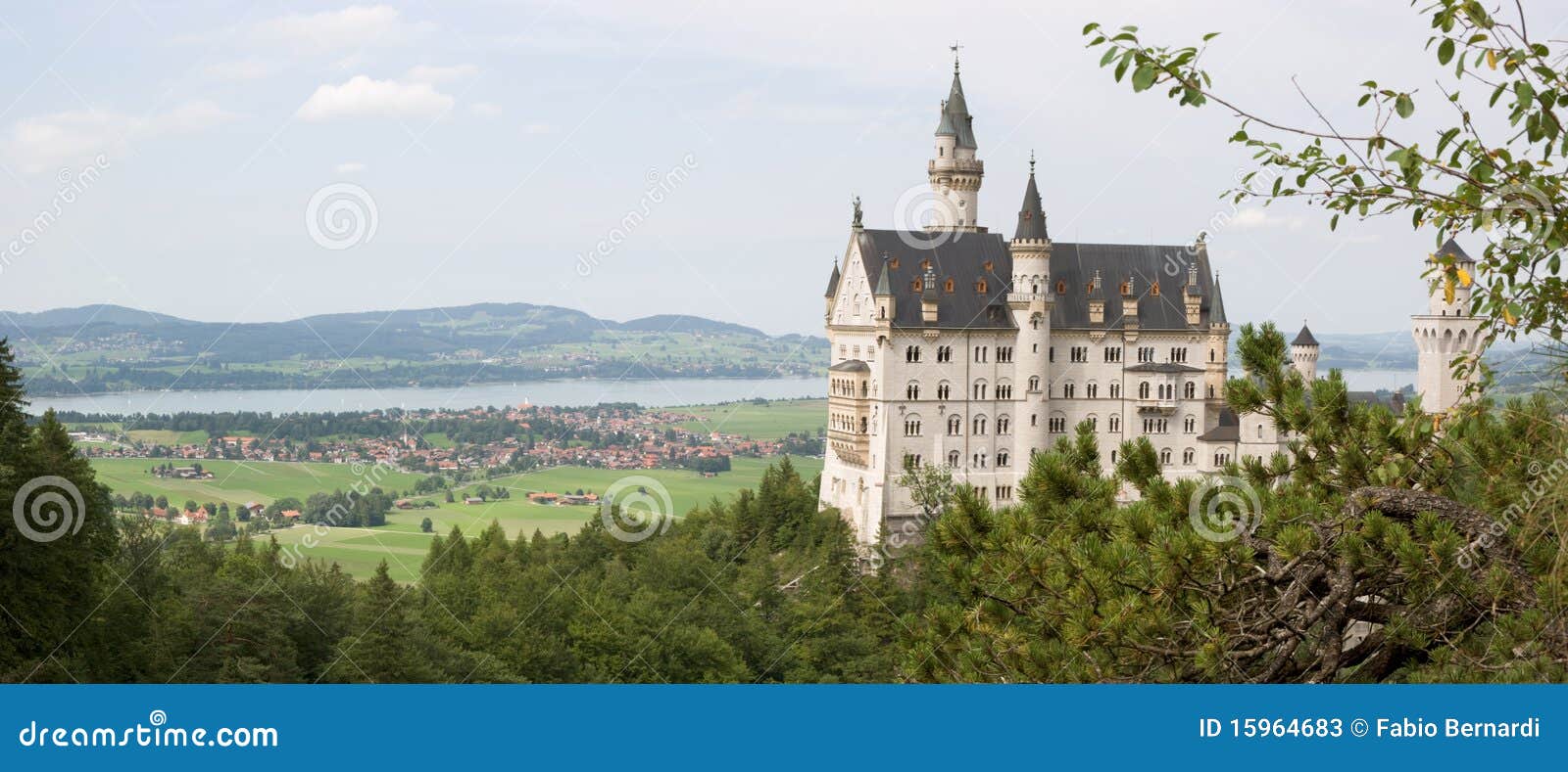 Neuschwanstein Castle and Forggensee Stock Image - Image of urban ...