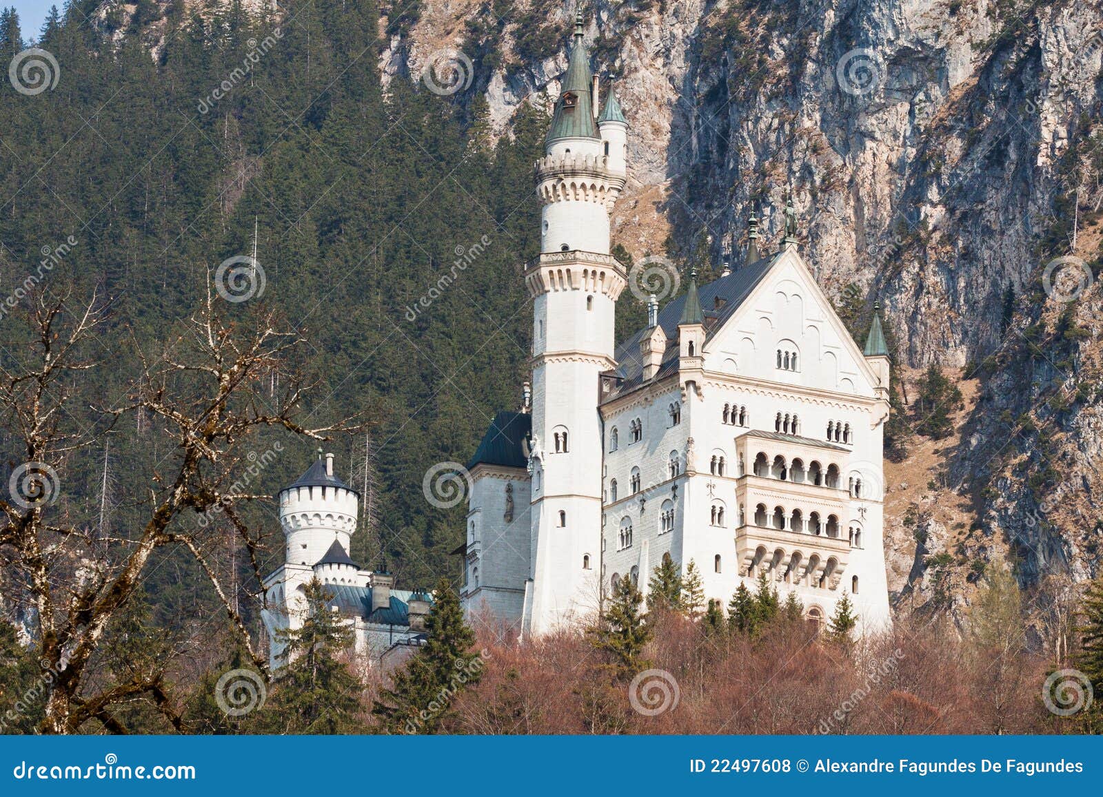 Neuschwanstein Castle Fussen Germany Stock Photo - Image of trees ...