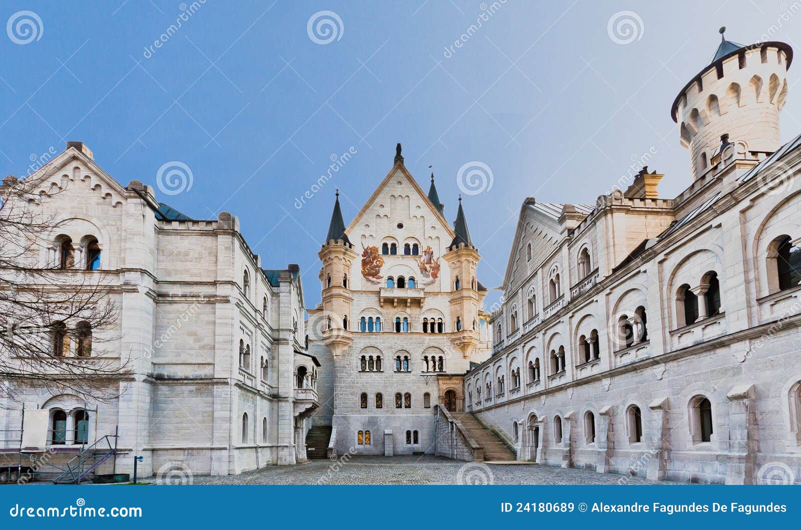 Neuschwanstein Castle Fussen Germany Stock Image - Image of fortress ...