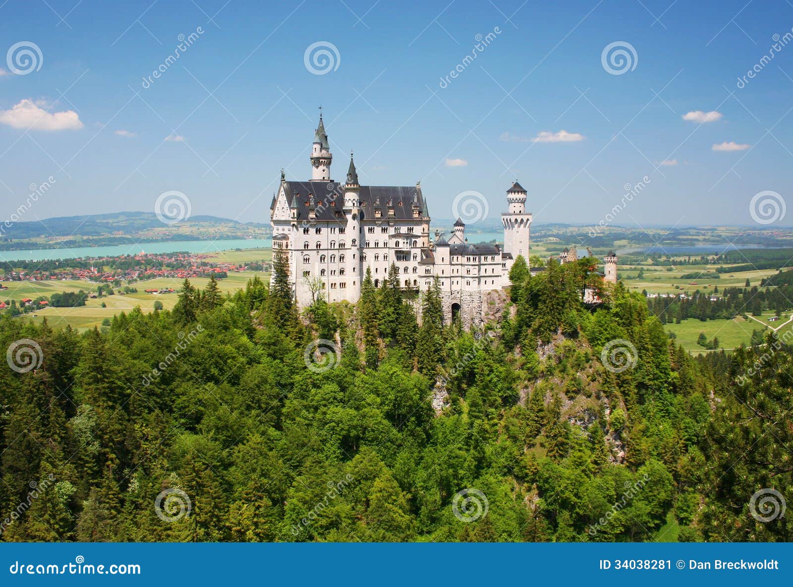 Neuschwanstein Castle in Germany Stock Image - Image of fortress ...