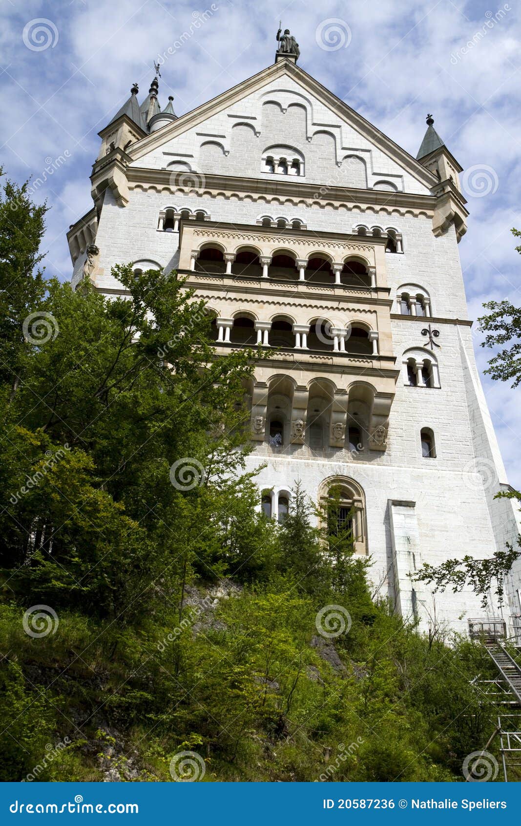 Neuschwanstein Castle Side Wall Stock Photo - Image of architecture ...