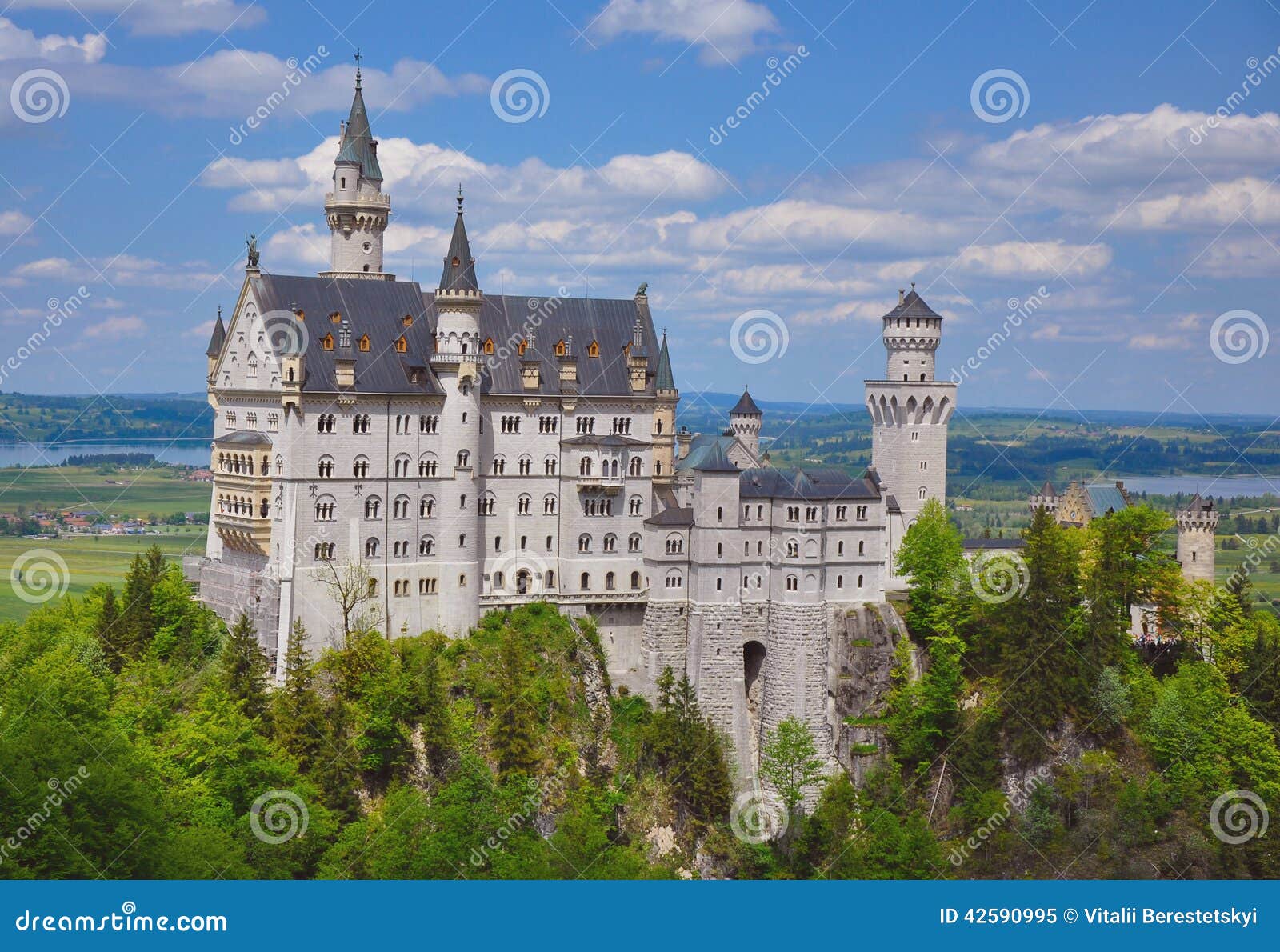 Neuschwanstein Castle at the Summer, Bavaria, Germany Stock Image ...