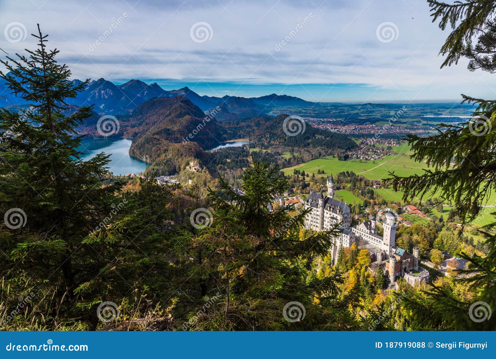 Neuschwanstein castle stock photo. Image of landscape - 187919088