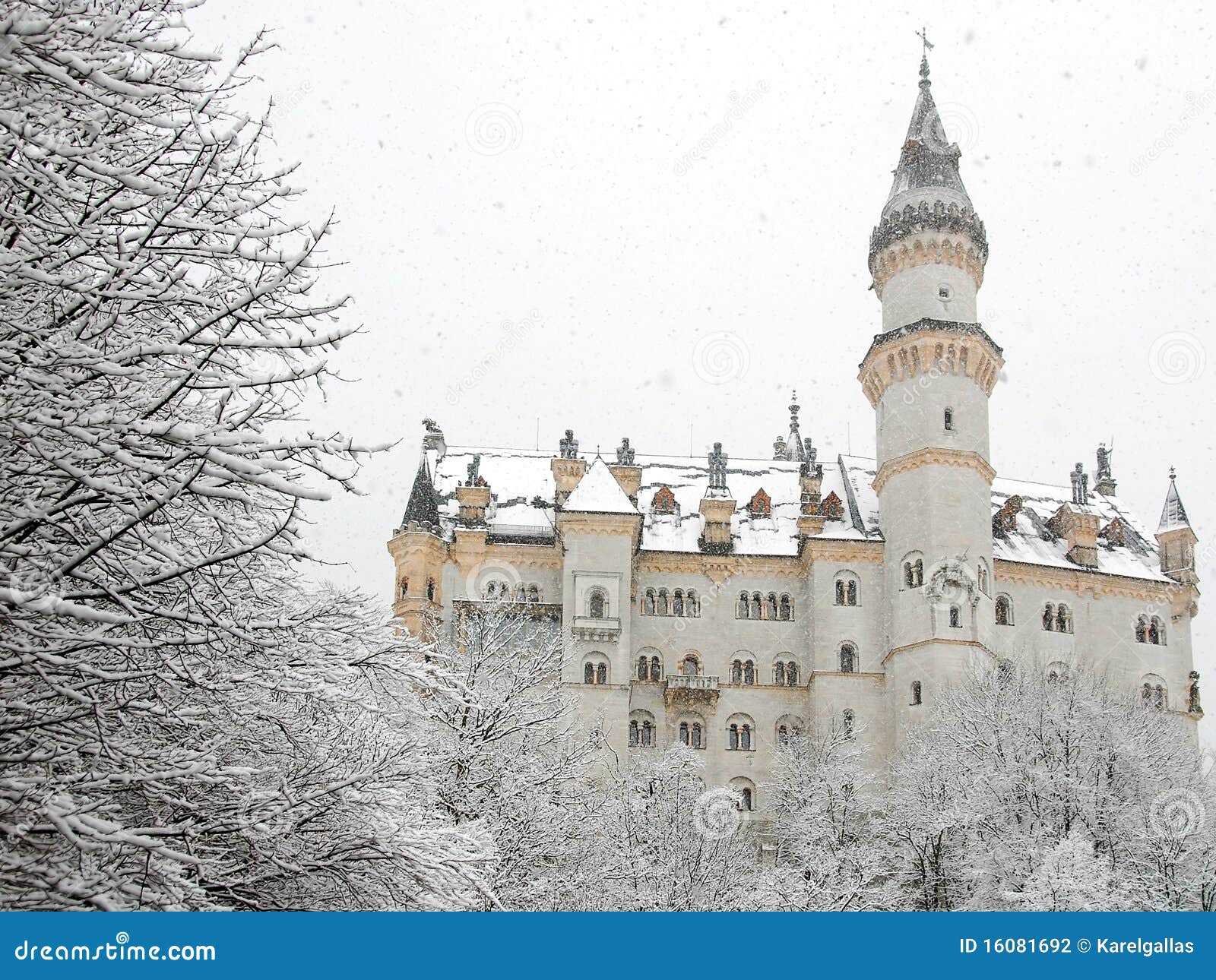 Neuschwanstein Castle in Winter,Germany Stock Photo - Image of ...