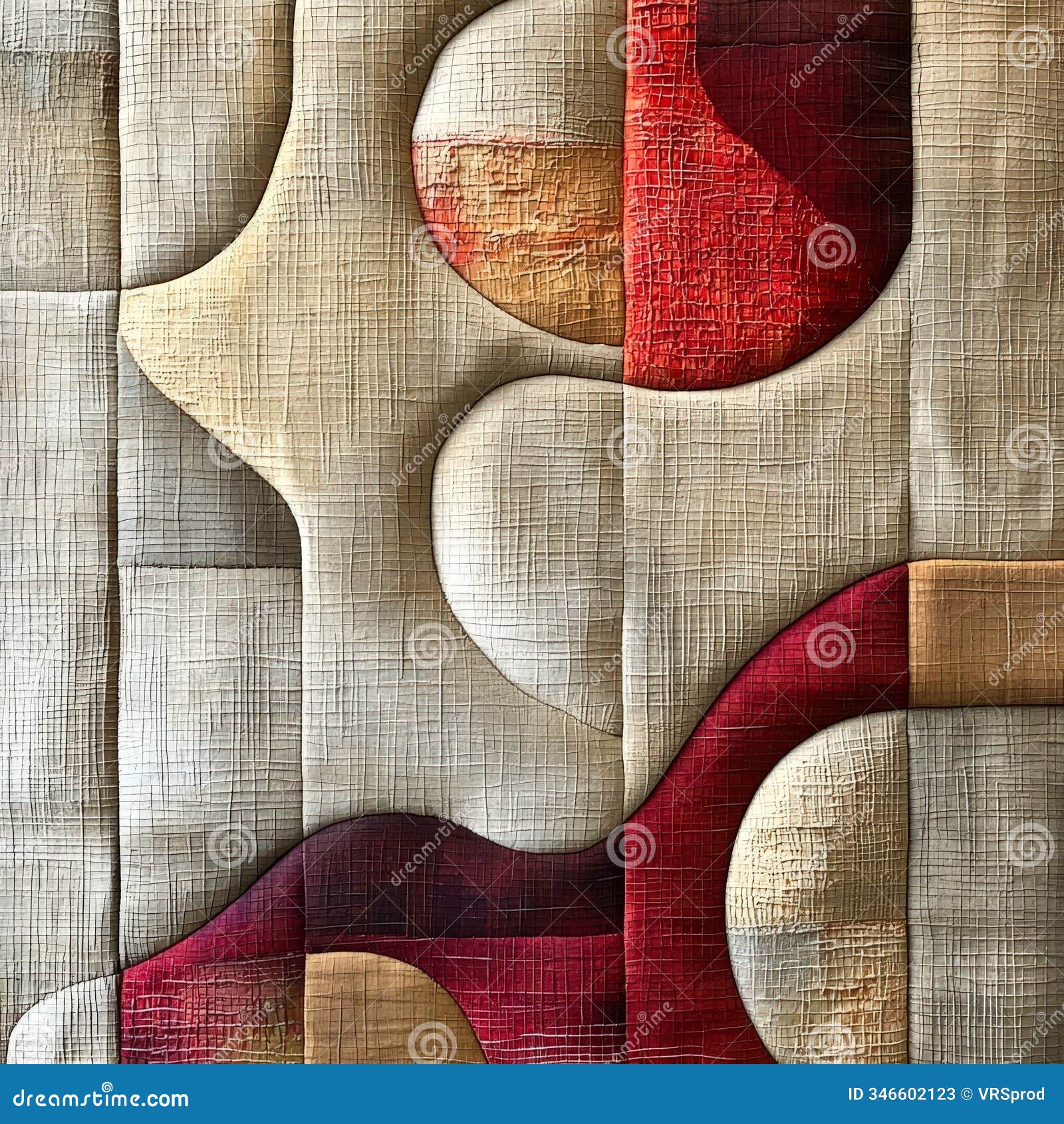 Neutral Abstract Composition with Curved Shapes and Texture Stock Image ...