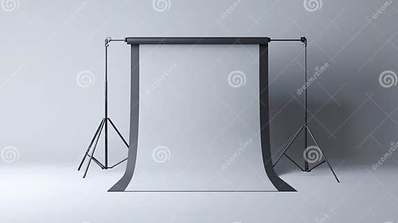 Neutral Backdrop Setup in a Minimalist Studio for Photography Sessions ...