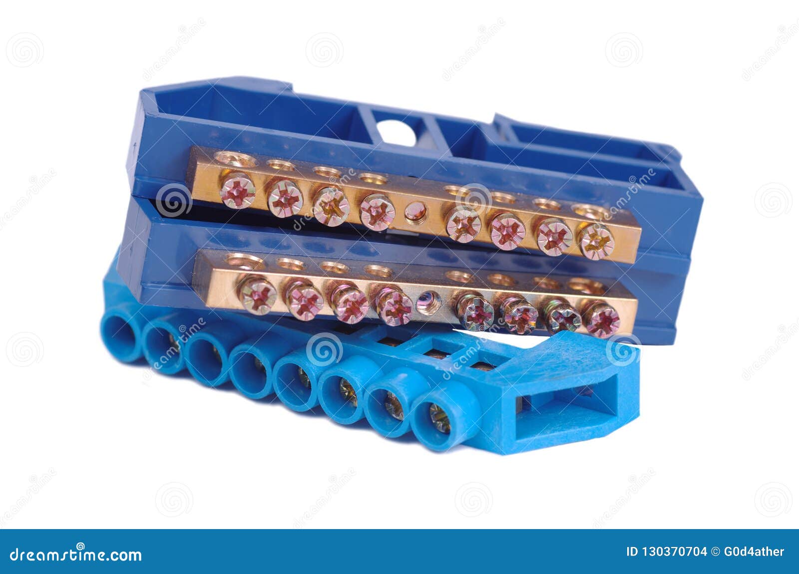 Neutral bar stock photo. Image of rail, wiring, electrical - 130370704