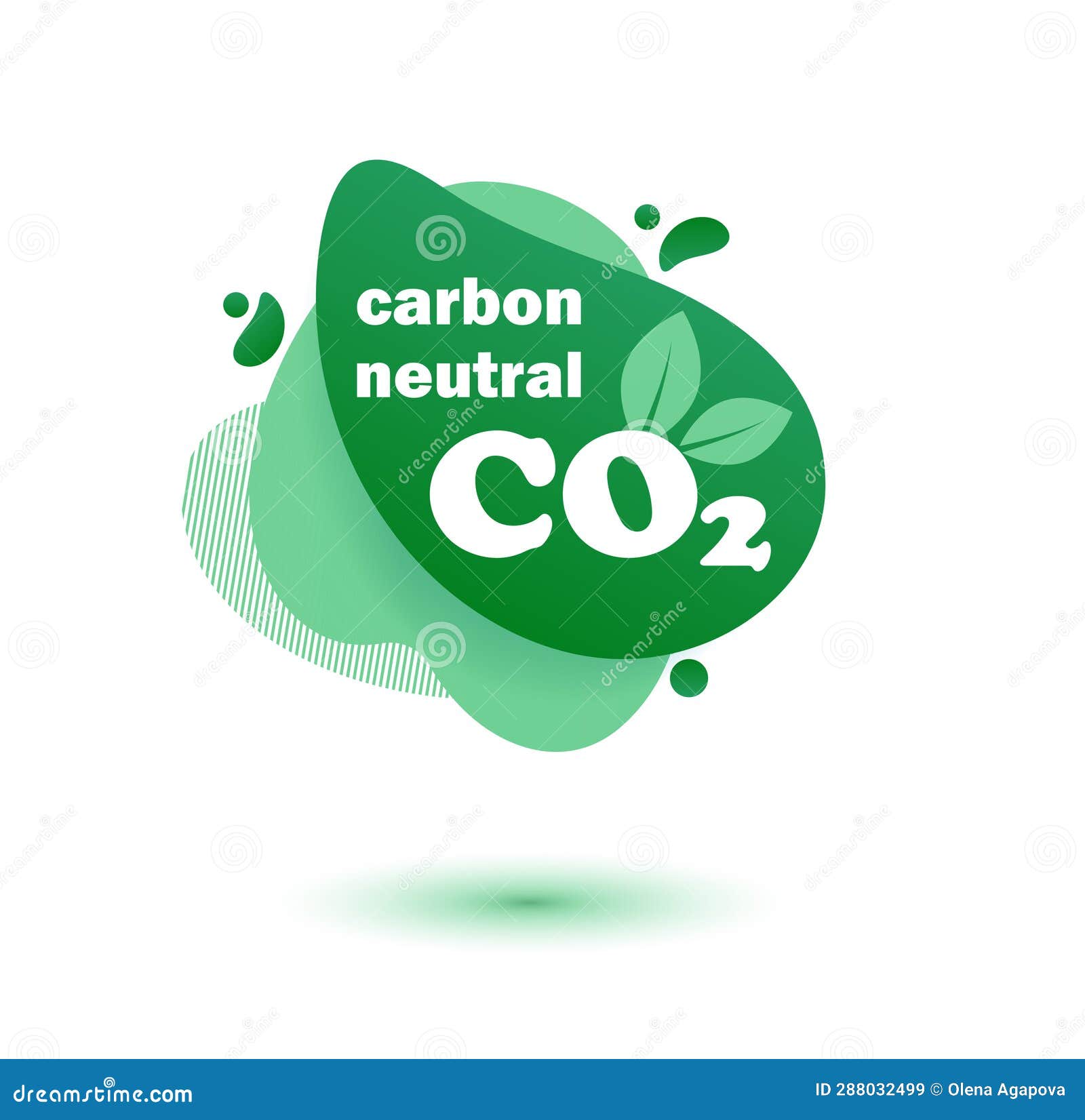 Neutral Carbon CO2 Stamp. Stiker Neutral Carbon Dioxyde Footprint ...