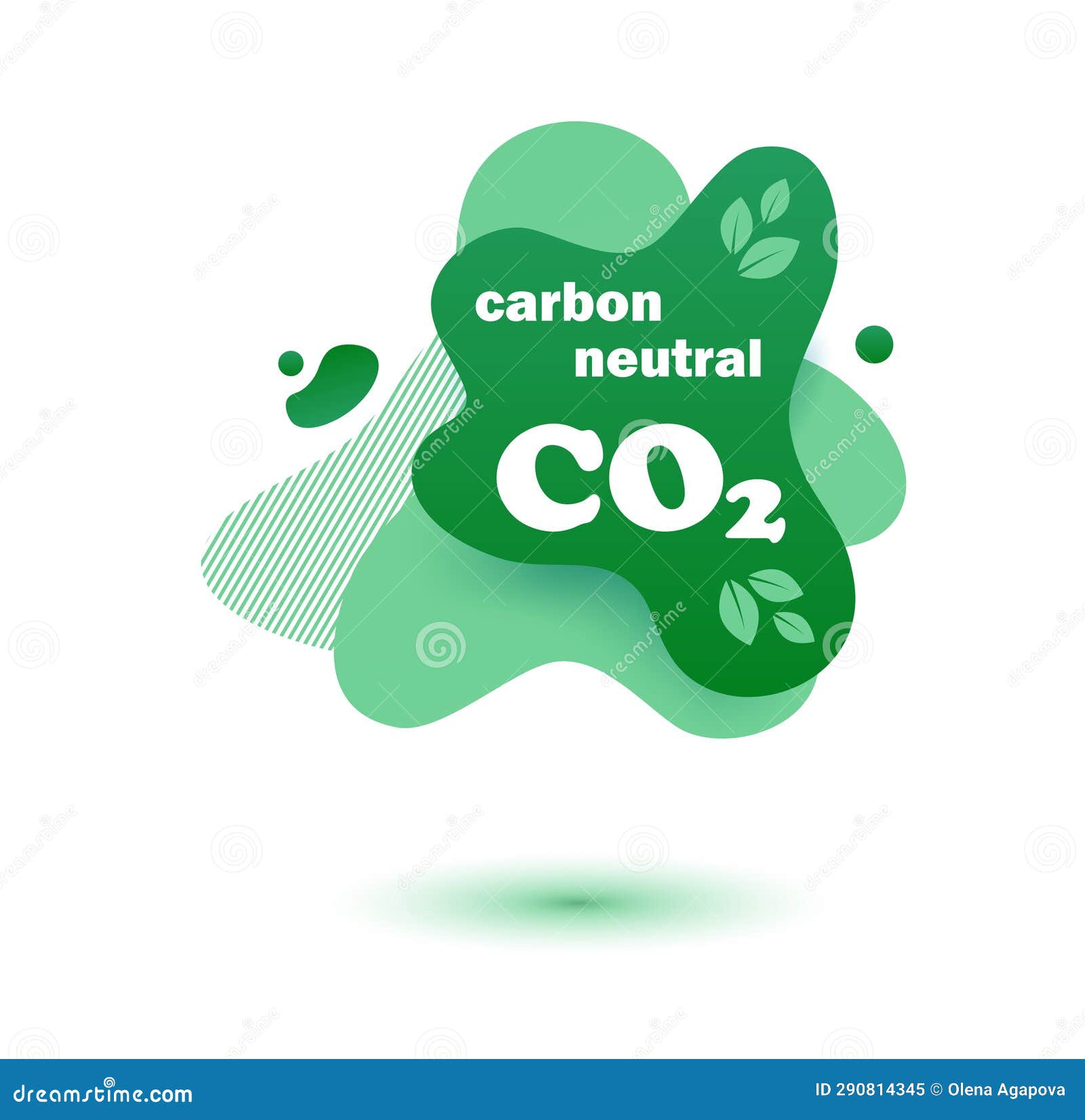 Neutral Carbon CO2 Stamp. Stiker Neutral Carbon Dioxyde Footprint ...