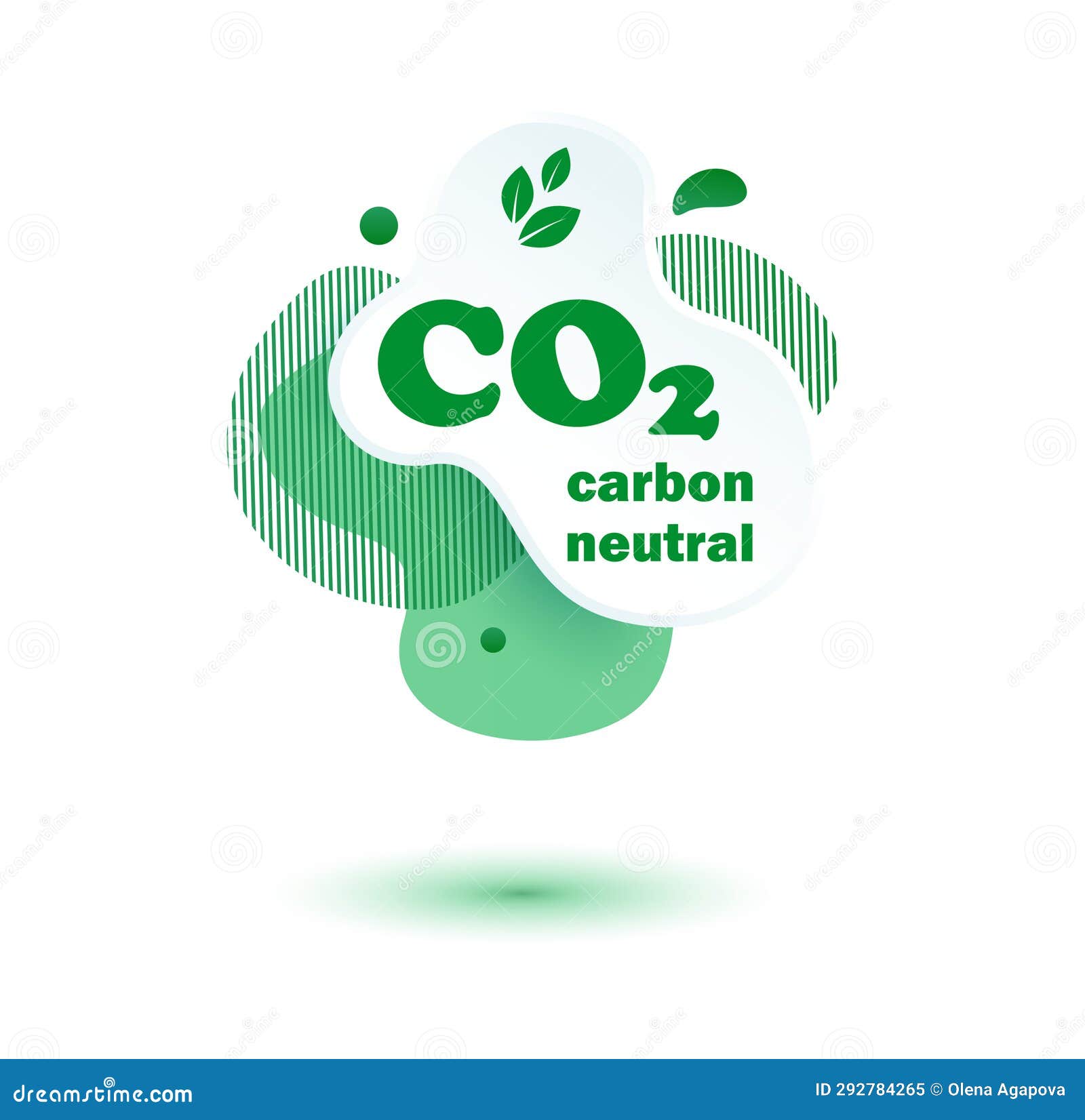 Neutral Carbon CO2 Stamp. Stiker Neutral Carbon Dioxyde Footprint ...