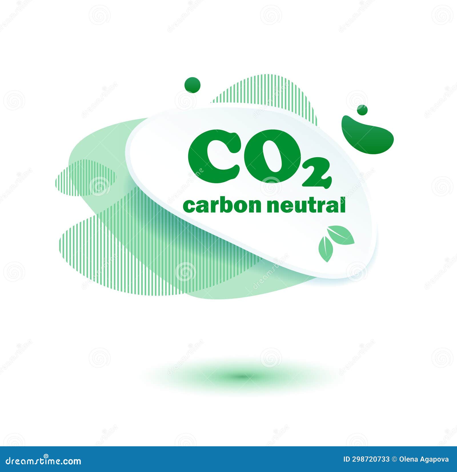 Neutral Carbon CO2 Stamp. Stiker Neutral Carbon Dioxyde Footprint Stock ...