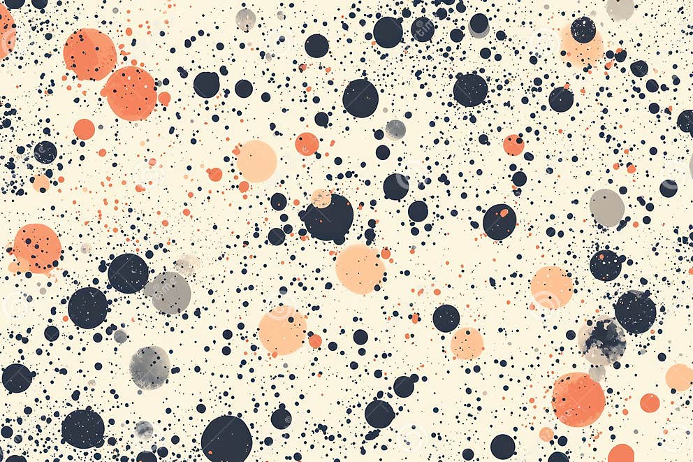 Neutral Desaturated Dots Abstract Design Pattern Scattered Layout ...