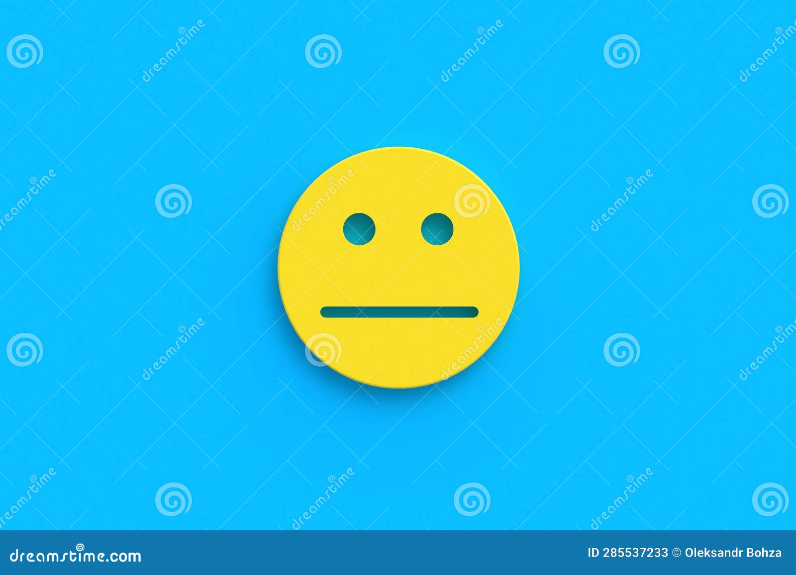 Neutral Emotion Face. Mood Expression Concept Stock Illustration ...