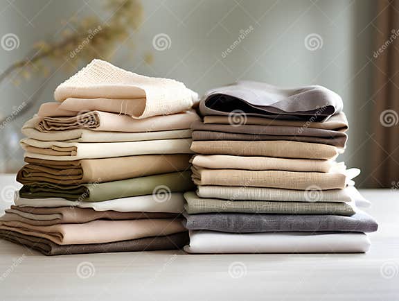 Neutral Fabric Swatches for Home Decor Stock Illustration ...