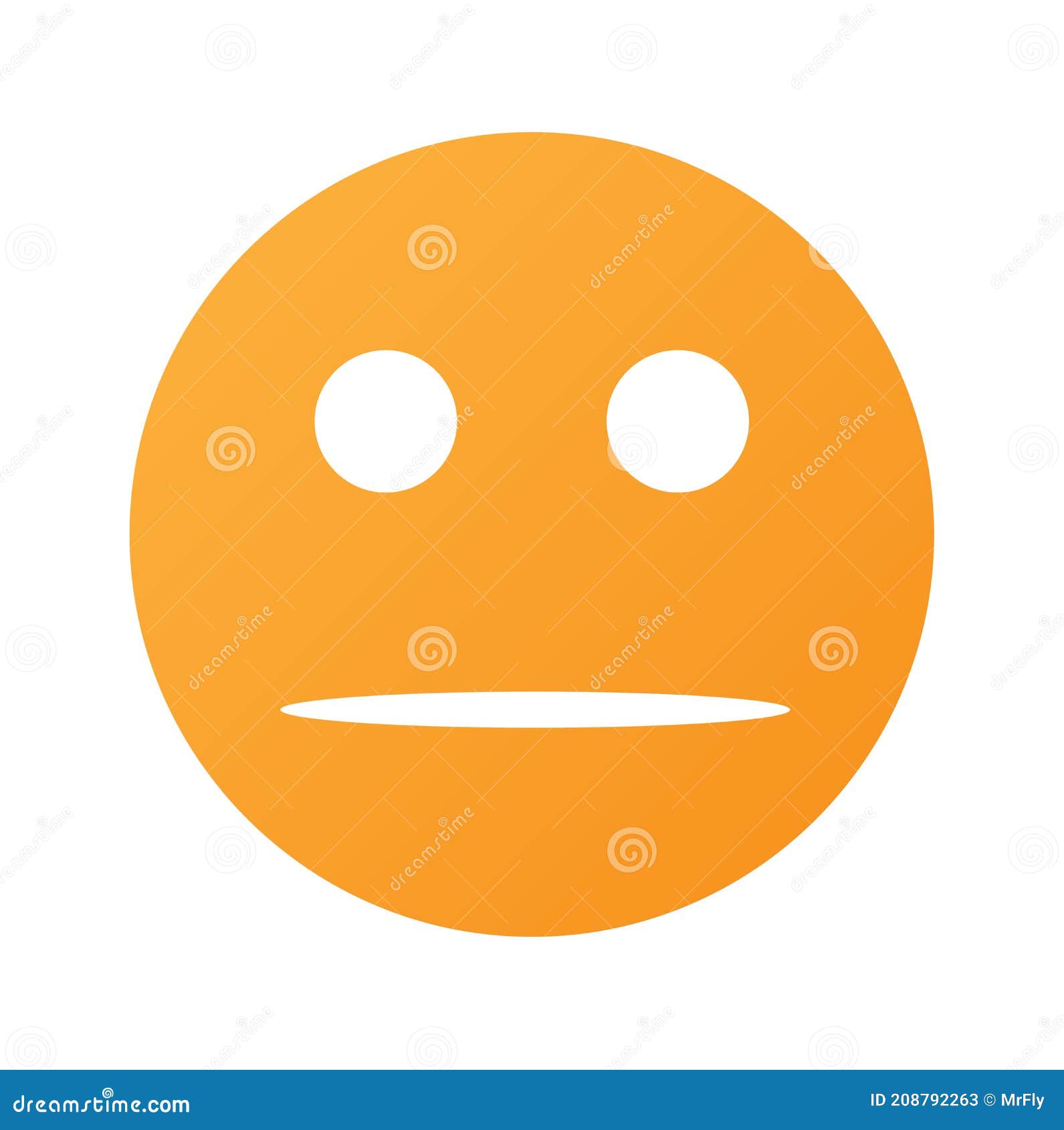 Neutral Face Icon Button Vector Illustration Stock Vector ...