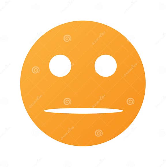 Neutral Face Icon Button Vector Illustration Stock Vector ...