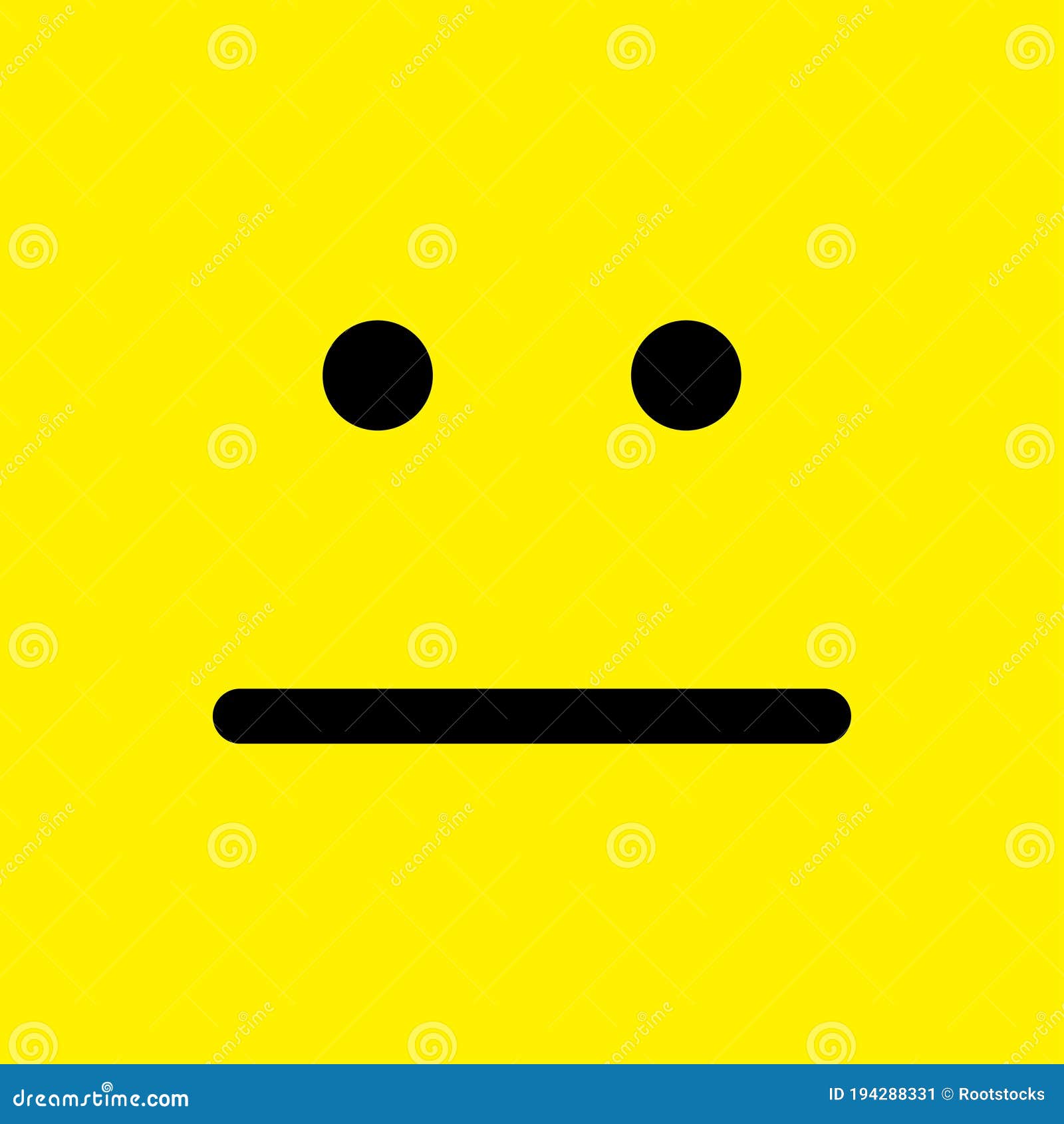 Neutral face icon stock vector. Illustration of concept - 194288331