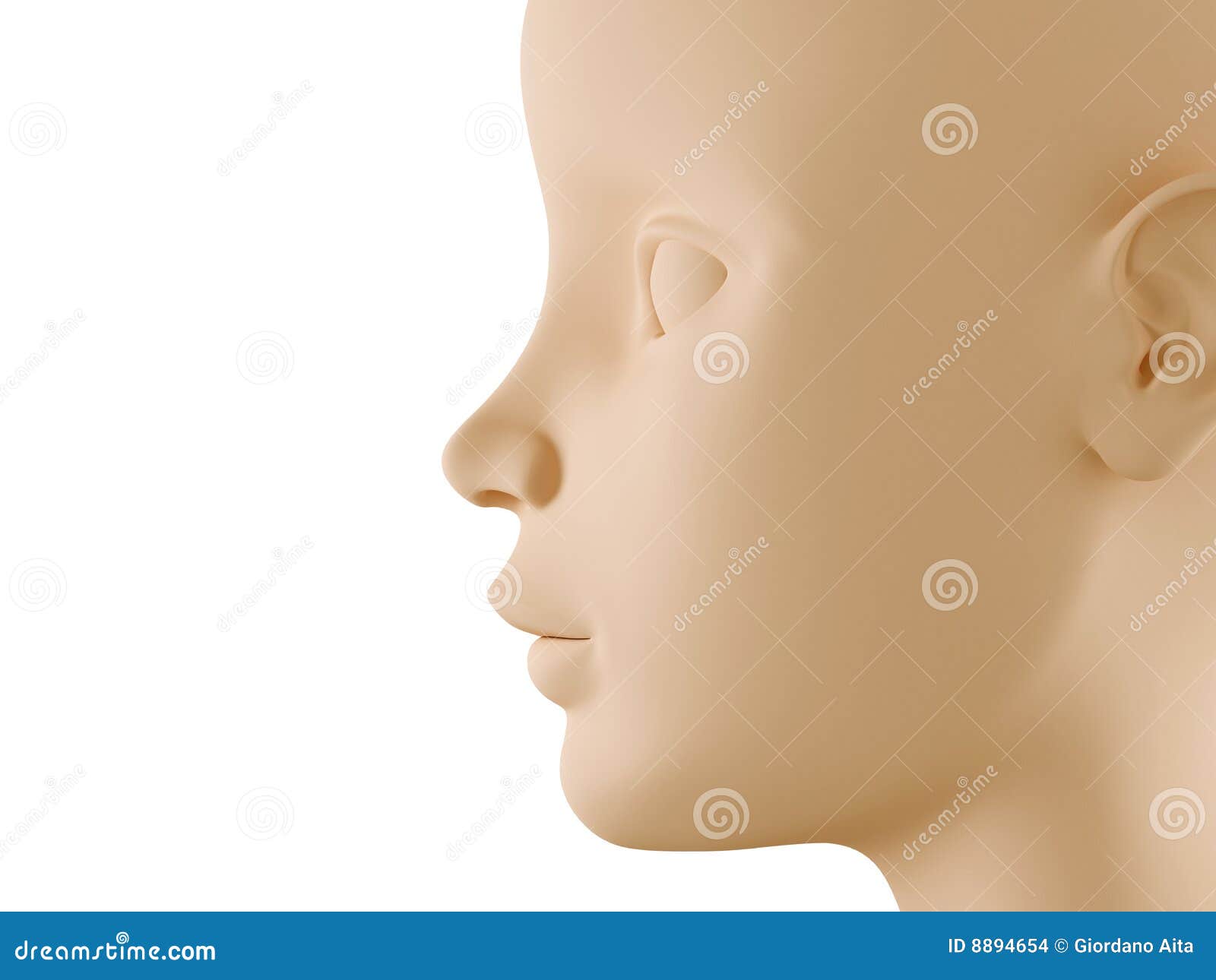 Neutral face profile stock illustration. Illustration of profile - 8894654
