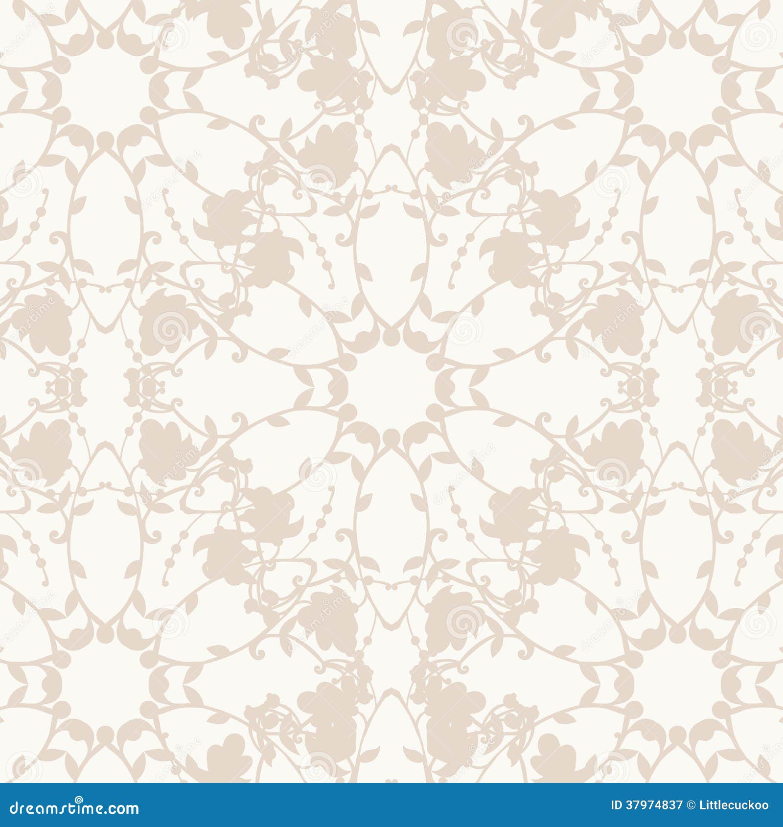 Neutral Floral Background. Swirl and Curve Stock Vector - Illustration ...