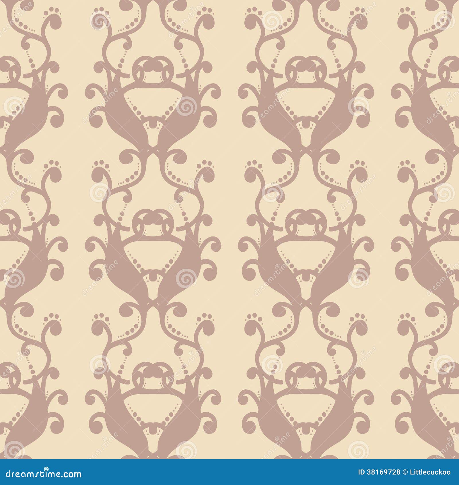 Neutral Floral Background. Swirl and Curve Stock Vector - Illustration ...