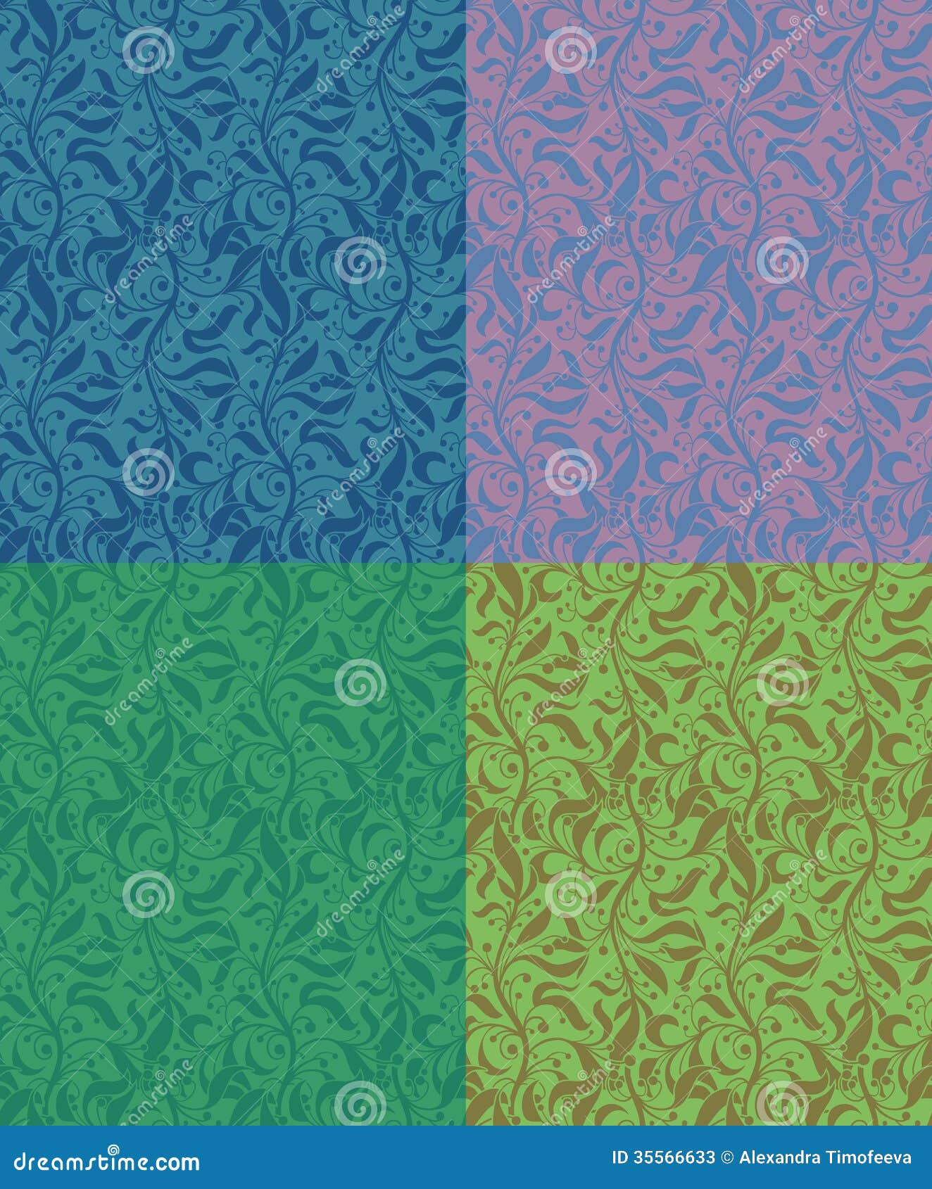 Neutral Floral Seamless Pattern Set Stock Vector - Illustration of pink ...