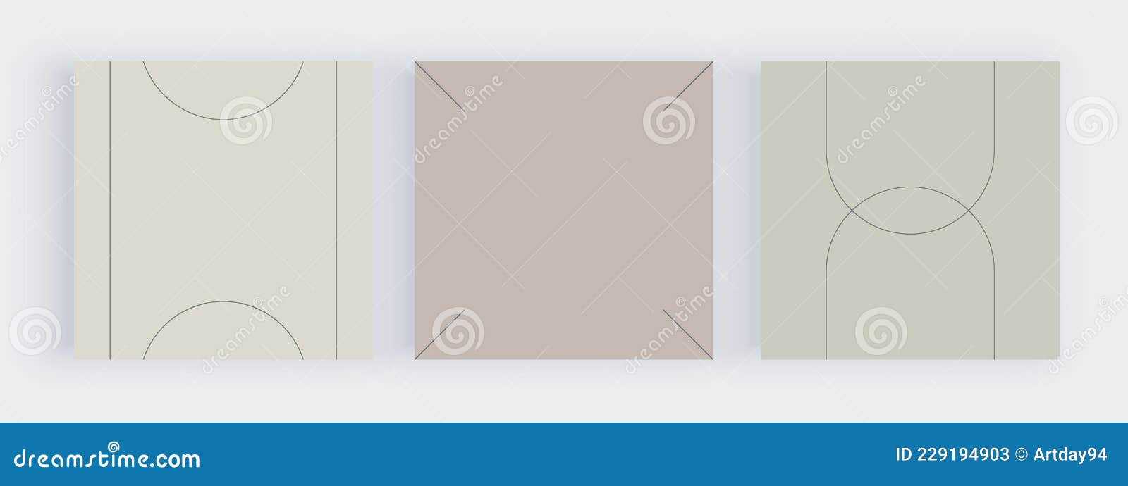 Neutral Geometric Backgrounds for Social Media Banners Stock Vector ...