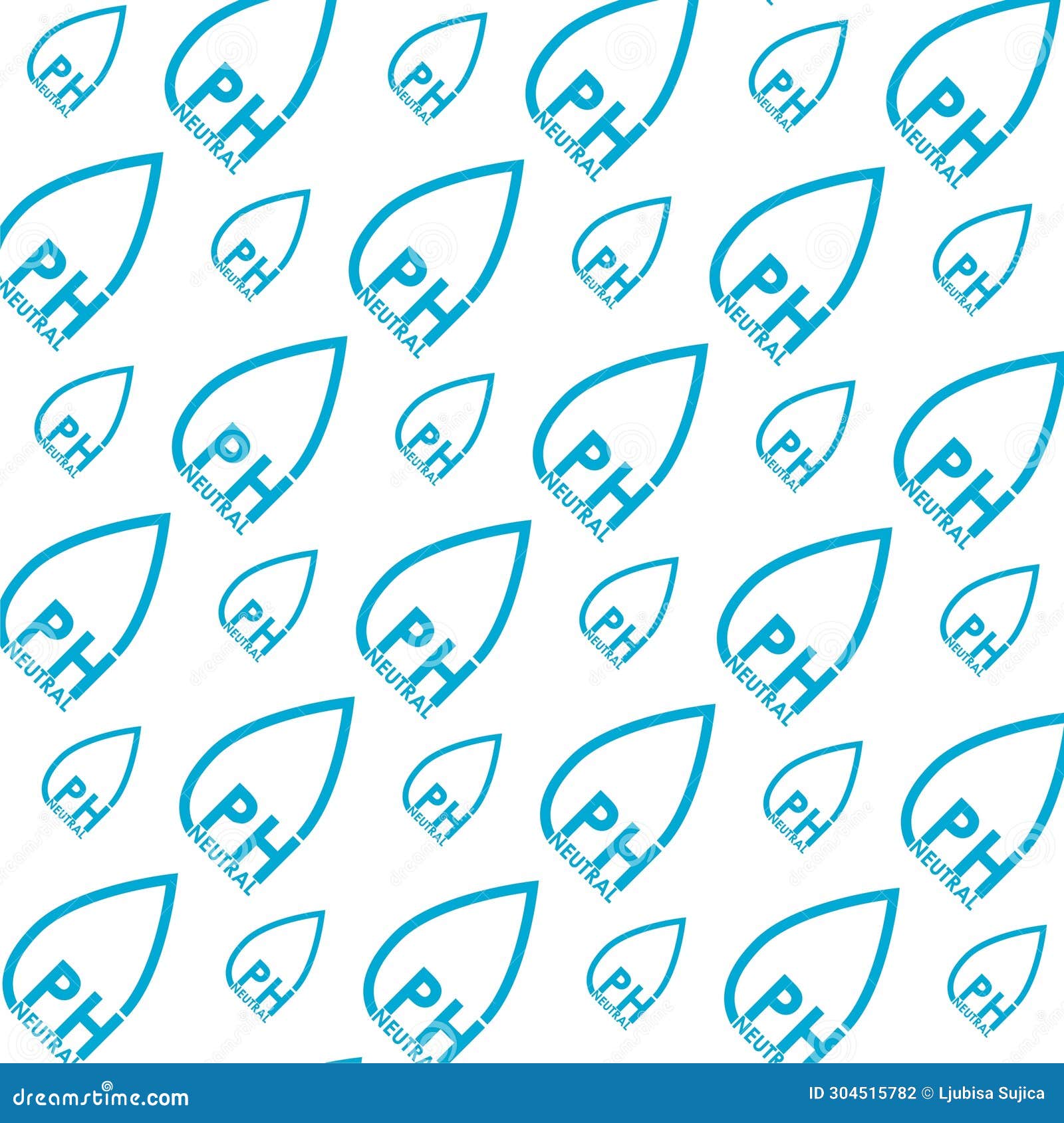 Neutral PH Seamless Pattern Isolated on White Stock Vector ...