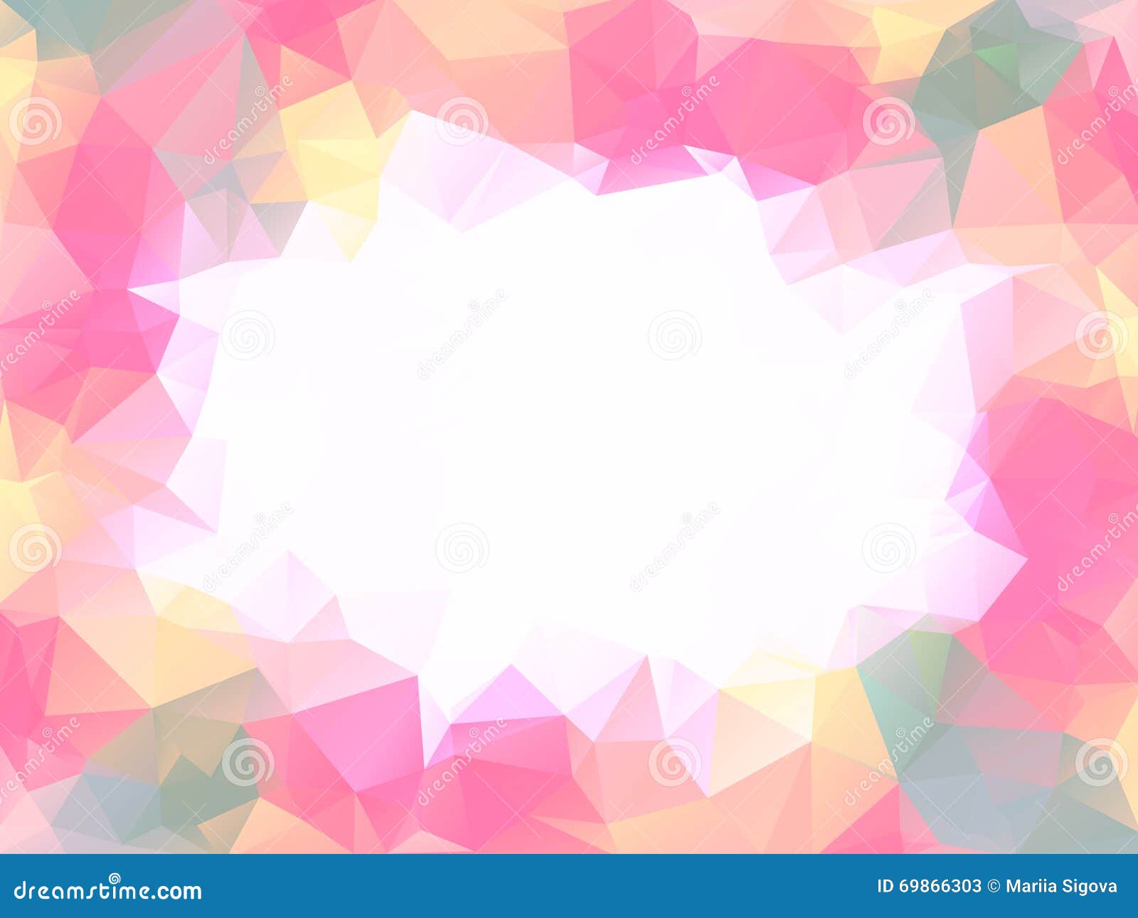 Neutral Rosa Polygonbakgrund Eller Vektorram Vektor Illustrationer ...