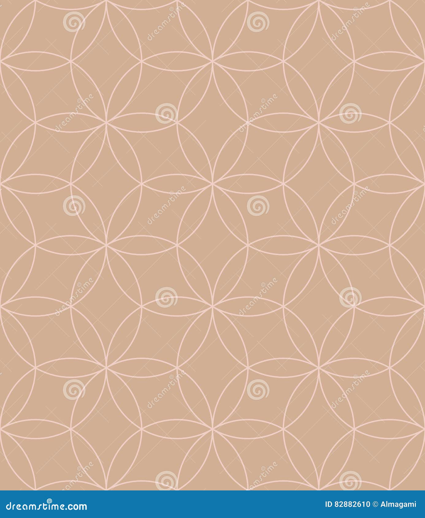 Neutral Seamless Linear Flourish Pattern. Stock Vector - Illustration ...