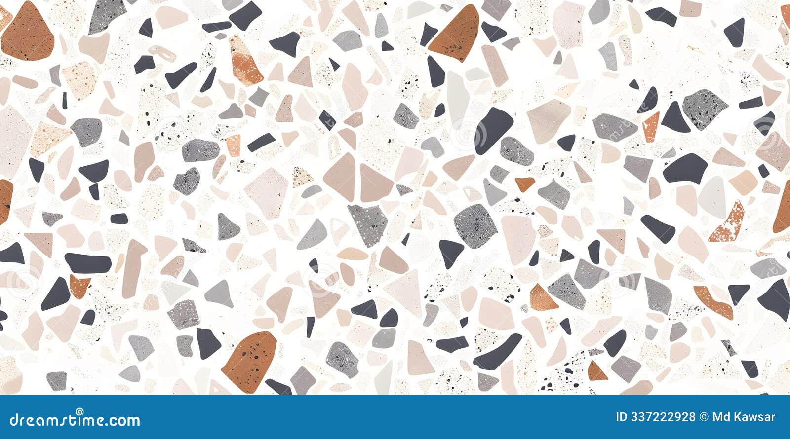Neutral Terrazzo Pattern Seamless Texture Stock Illustration ...