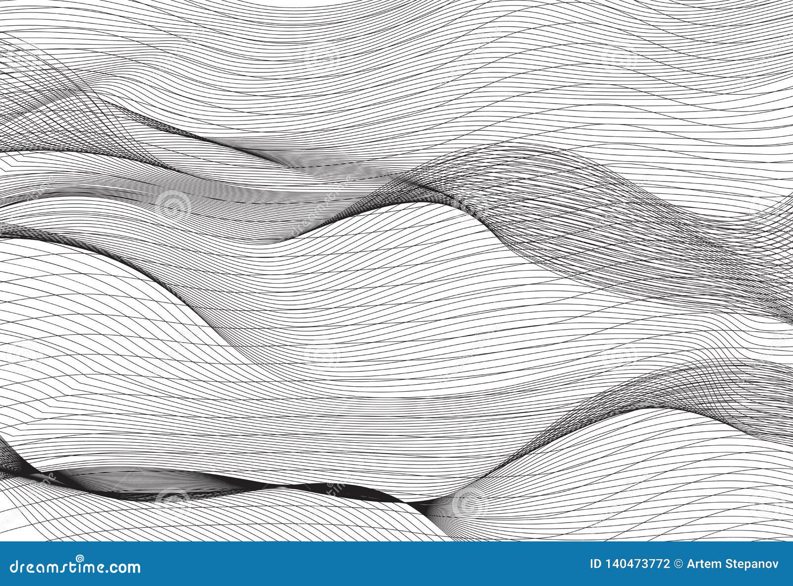 Neutral Thin Line Wave Texture or Pattern with Stripes Stock Vector ...