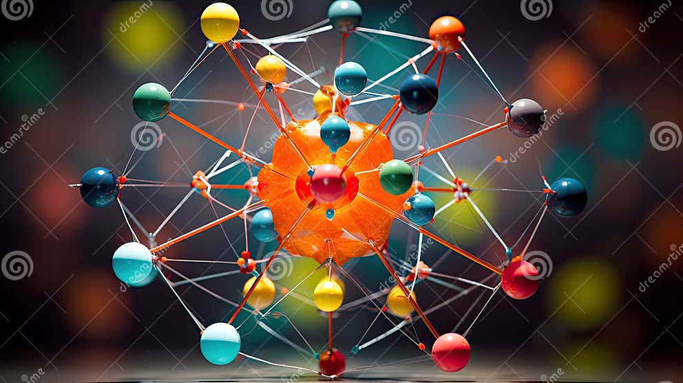 Neutrons atom model stock illustration. Illustration of protons - 321252399