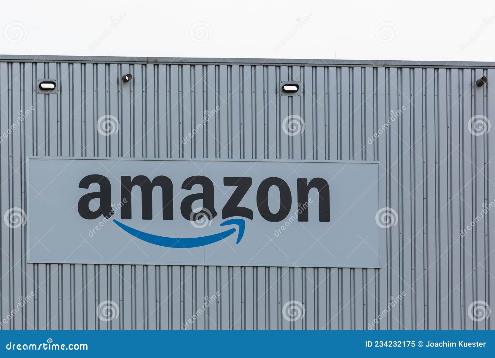 Amazon Logo on the Wall of a Logistics Center Editorial Image - Image ...