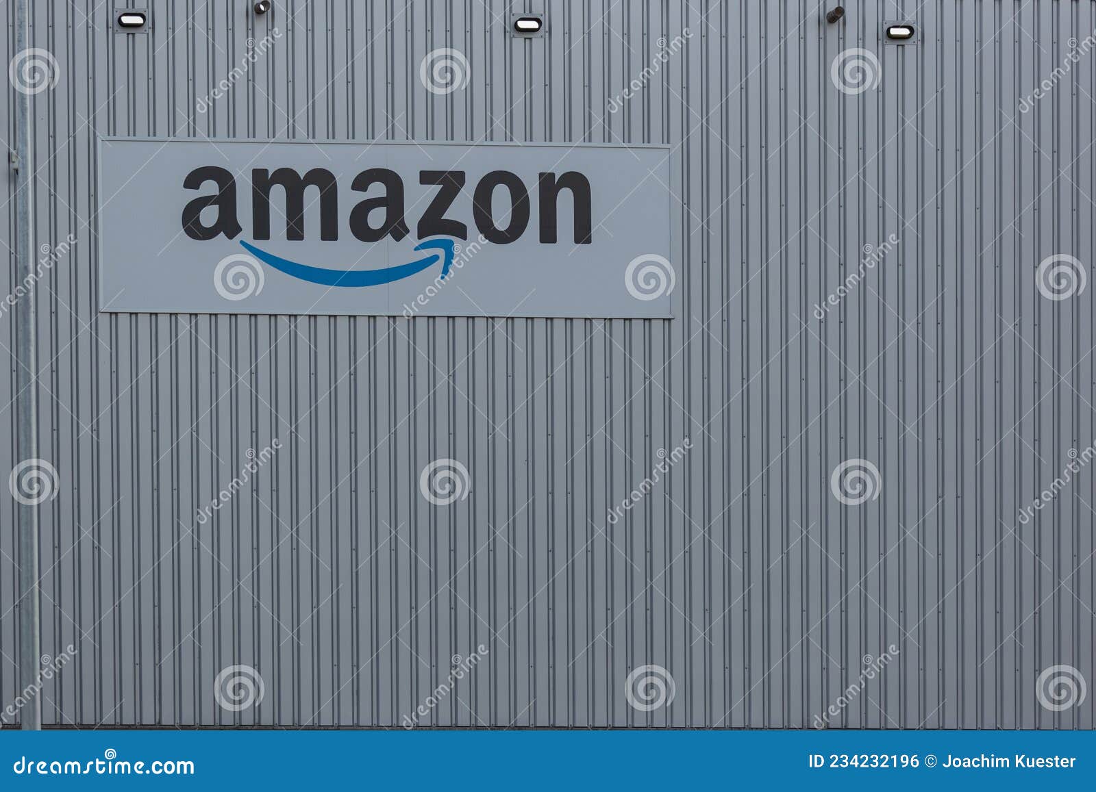Amazon Logo on the Wall of a Logistics Center Editorial Photo - Image ...
