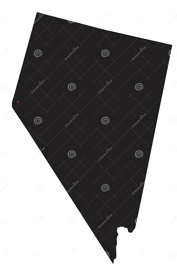 Detailed Nevada Silhouette Map. Stock Vector - Illustration of ...