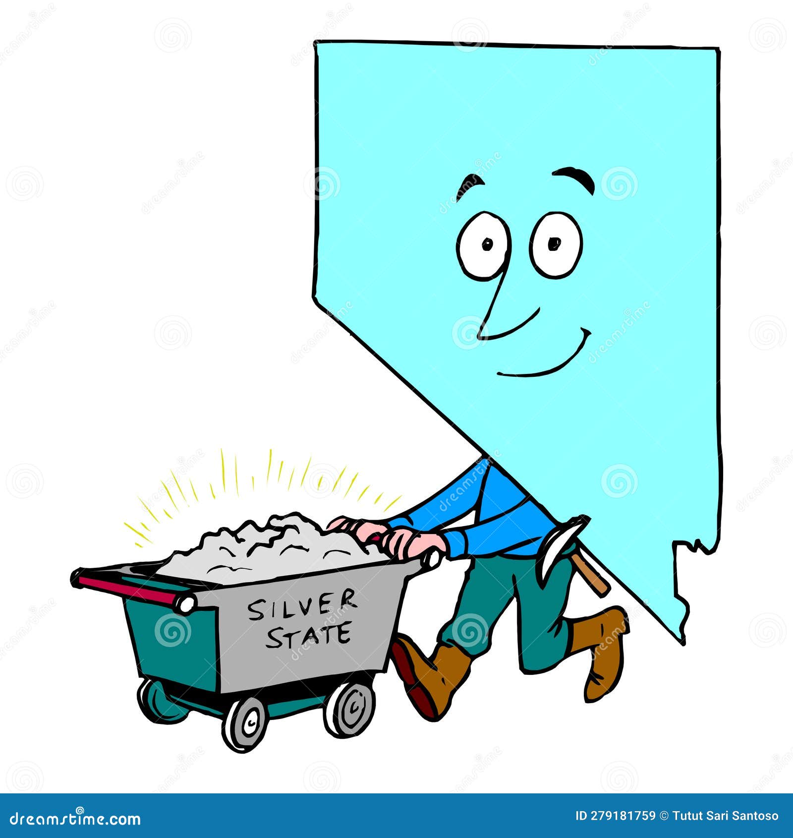 Nevada cartoon map stock vector. Illustration of design - 279181759