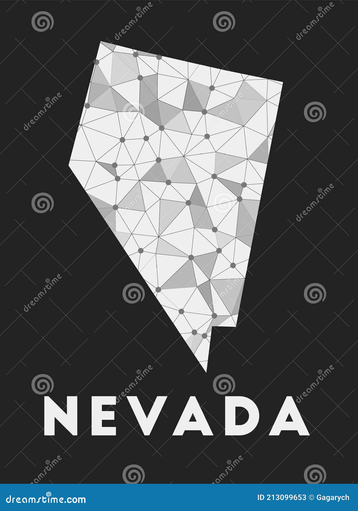 Nevada Network Map. Cartoon Vector | CartoonDealer.com #232751647