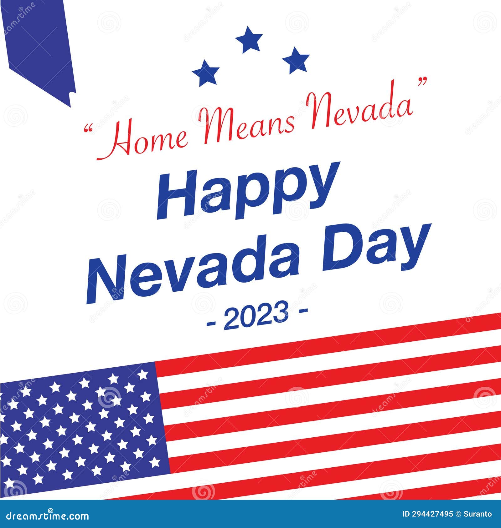 Happy Nevada Day 2023 with White Background Stock Vector - Illustration ...