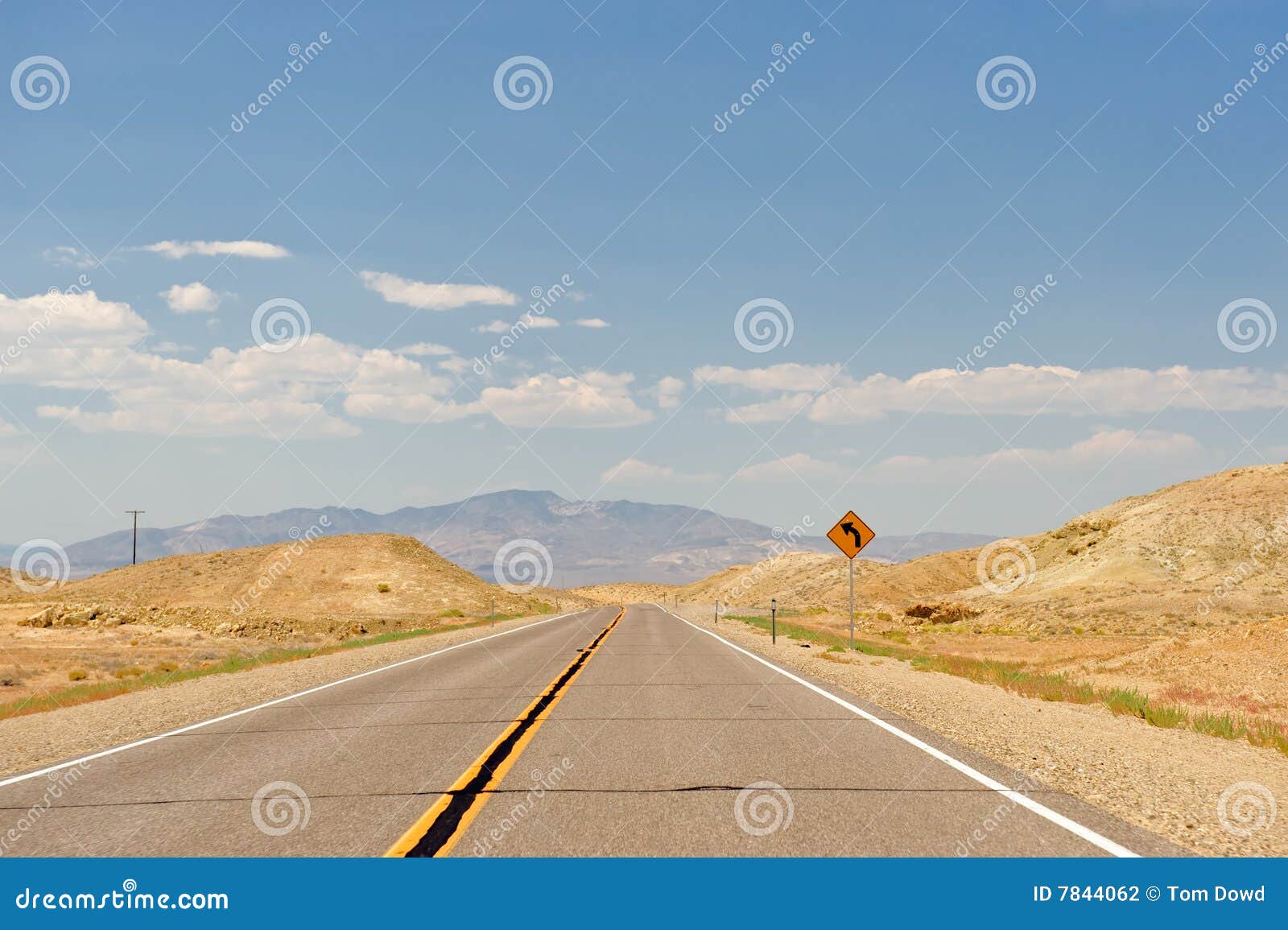 Nevada Desert Highway stock photo. Image of recede, transportation ...