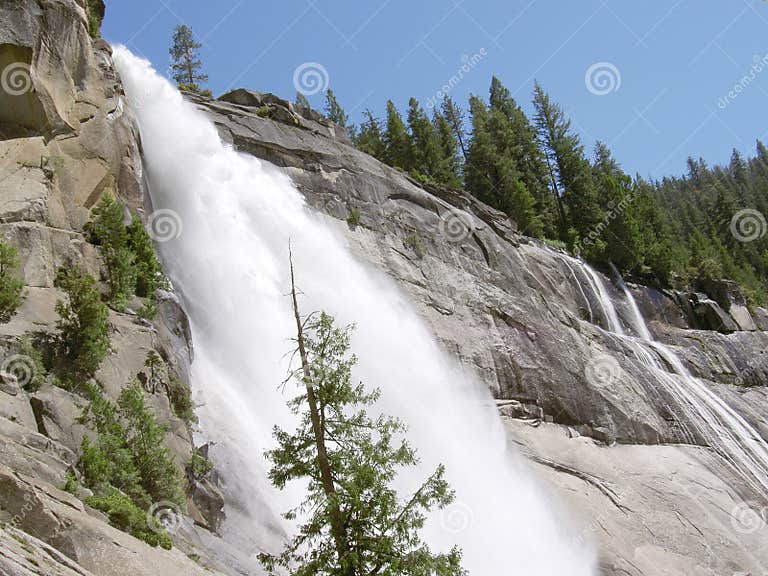 Nevada Falls in Yosemite 1 stock image. Image of hiking - 162199