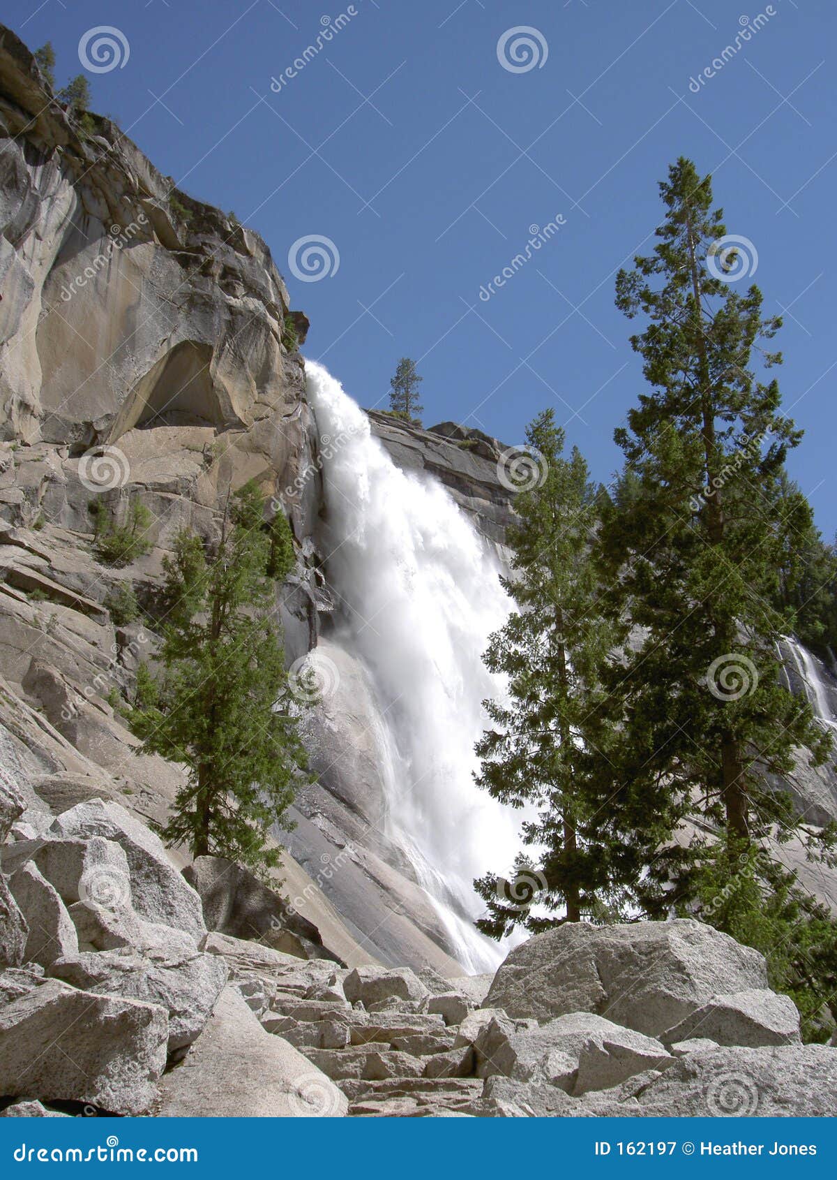 Nevada Falls in Yosemite 2 stock image. Image of falls - 162197