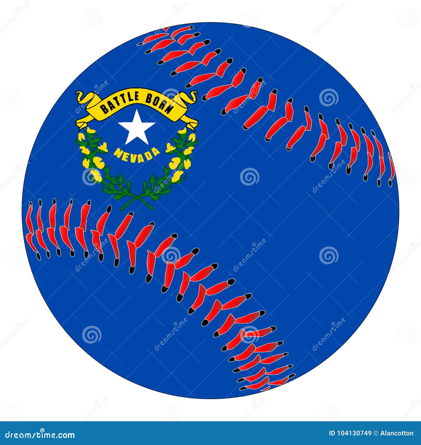 Nevada Flag Baseball illustration de vecteur. Illustration du américain ...
