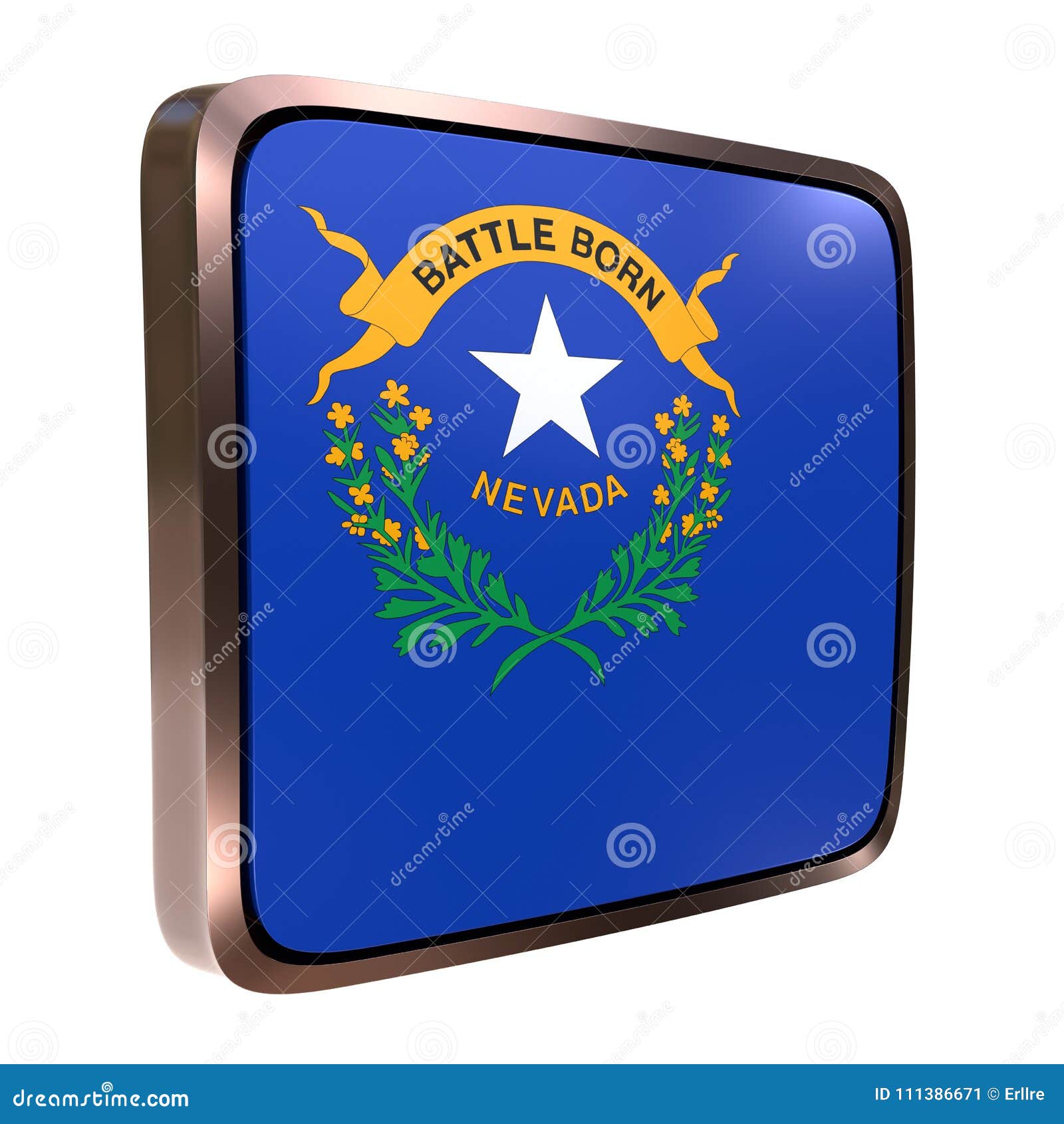 Nevada flag icon stock illustration. Illustration of state - 111386671