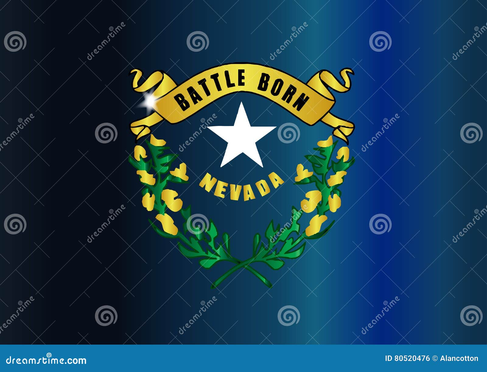 Nevada Flag Icon stock vector. Illustration of america - 80520476