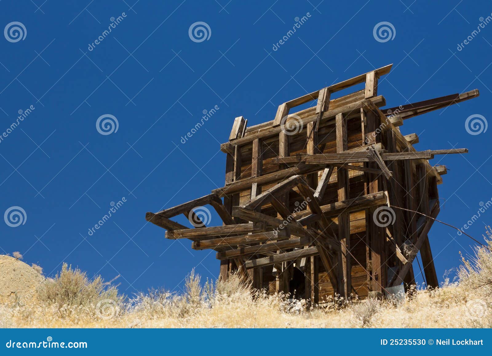 Nevada Ghost Town Ore Bin stock photo. Image of miner - 25235530